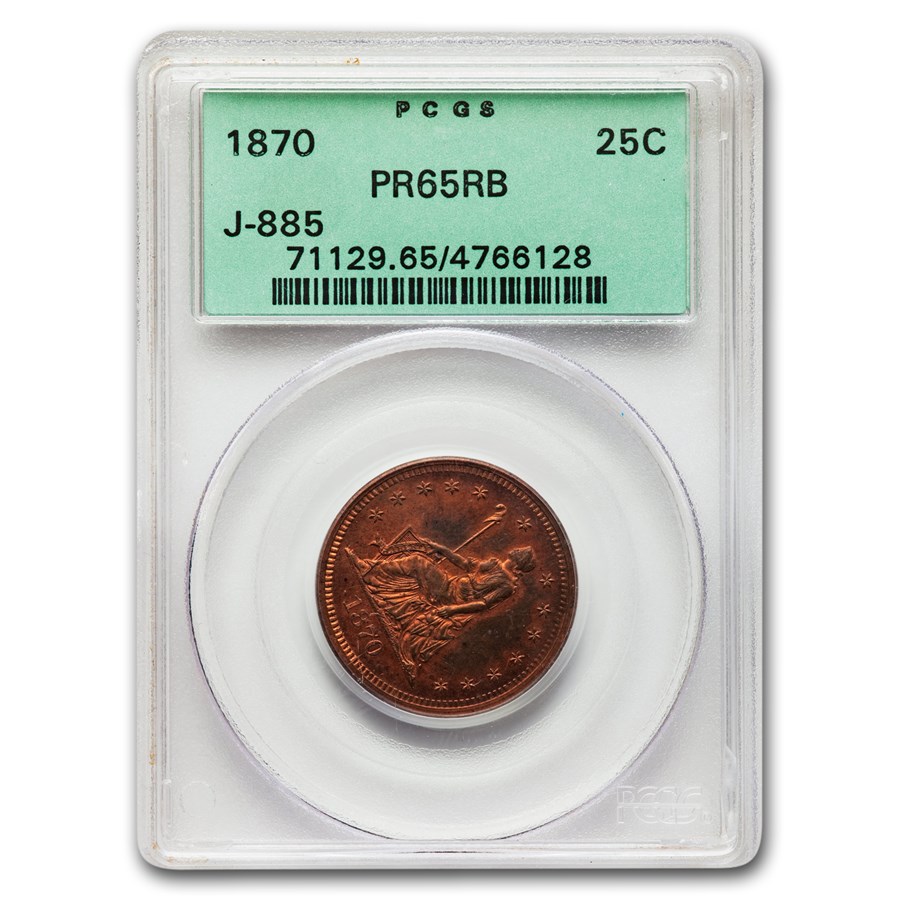Buy 1870 Liberty Seated Quarter Pattern PR-61 PCGS RB, J-885) | APMEX
