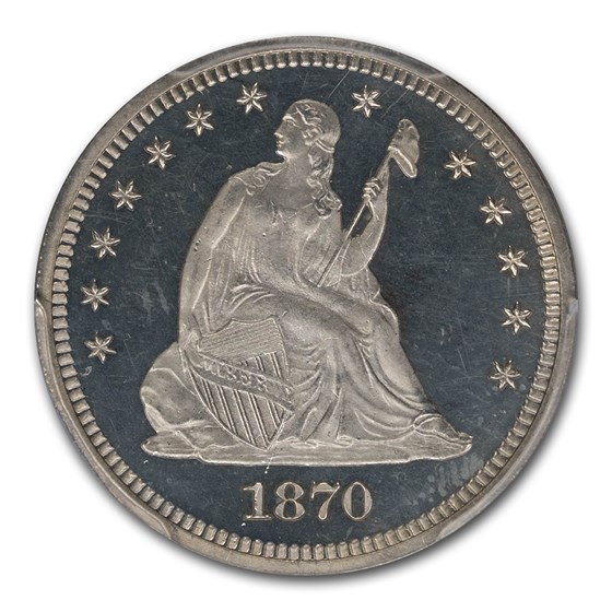 Buy 1870 Liberty Seated Quarter PR-65 Cameo PCGS | APMEX