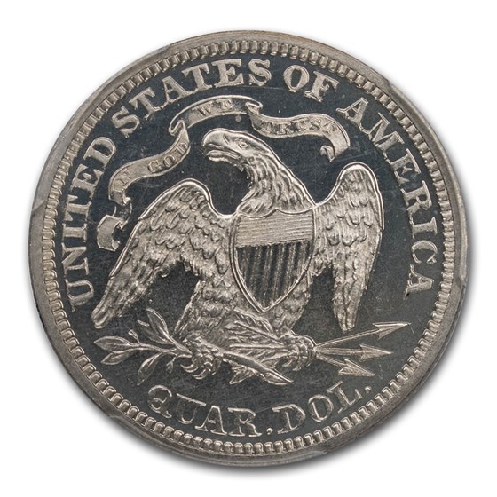 Buy 1870 Liberty Seated Quarter PR-65 Cameo PCGS | APMEX