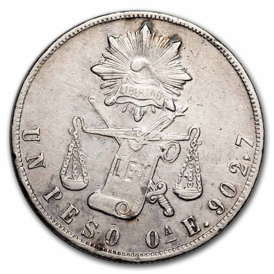 Buy 1870-OA E Mexican Silver Peso XF | APMEX