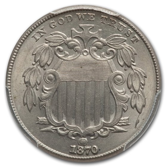 Buy 1870 Shield Nickel MS-64 PCGS CAC | APMEX