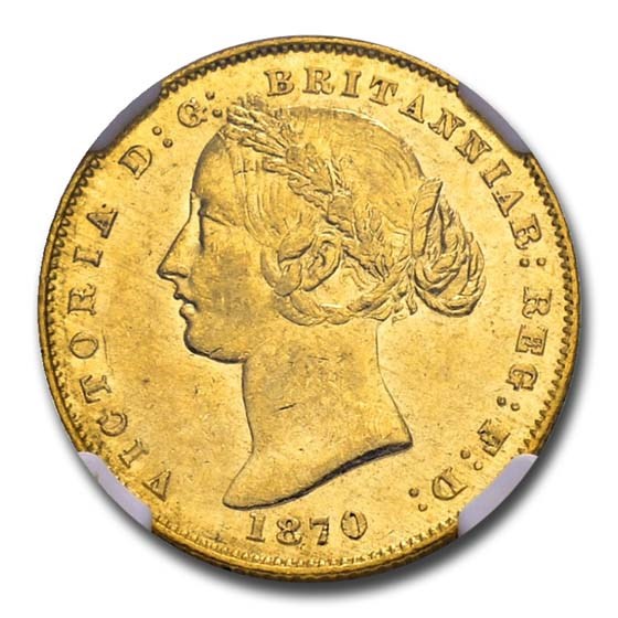 Buy 1870 (sy) Australia Gold Sovereign Victoria MS-62 NGC | APMEX