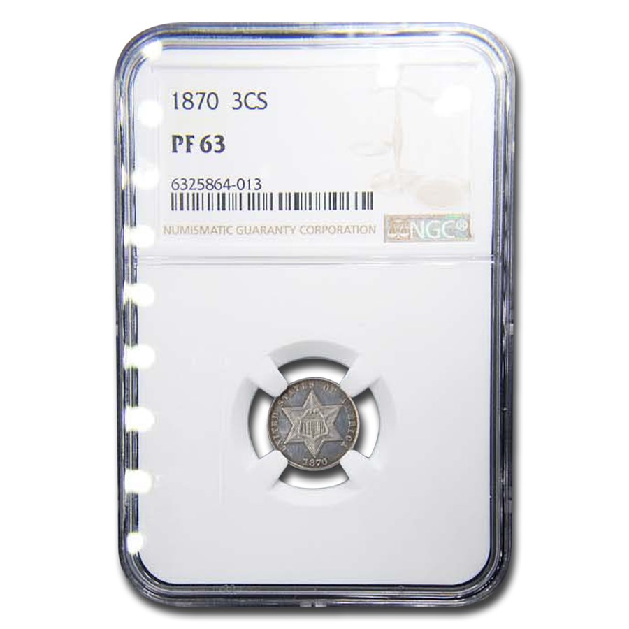 Buy 1870 Three Cent Silver PF-63 NGC | APMEX