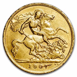 Buy 1871-2014 Great Britain Gold 1/2 Sov Avg Circ (Cleaned/Damaged) | APMEX