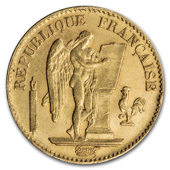Buy 1871-A France Gold 20 Francs Angel BU | APMEX