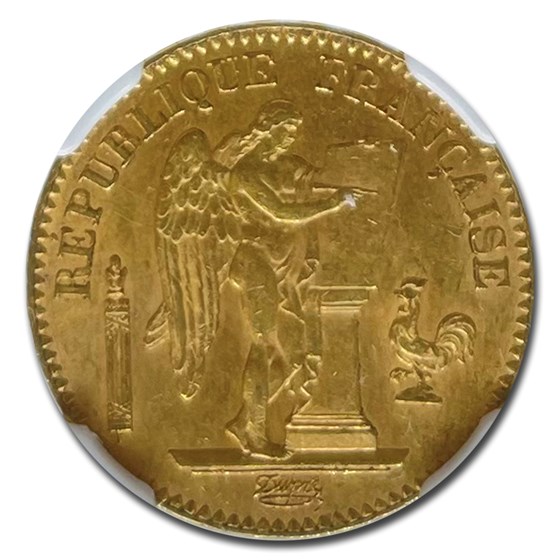 Buy 1871-A France Gold 20 Francs Angel MS-63 NGC | APMEX