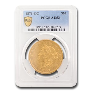Buy 1871-CC $20 Liberty Gold Double Eagle AU-53 PCGS | APMEX