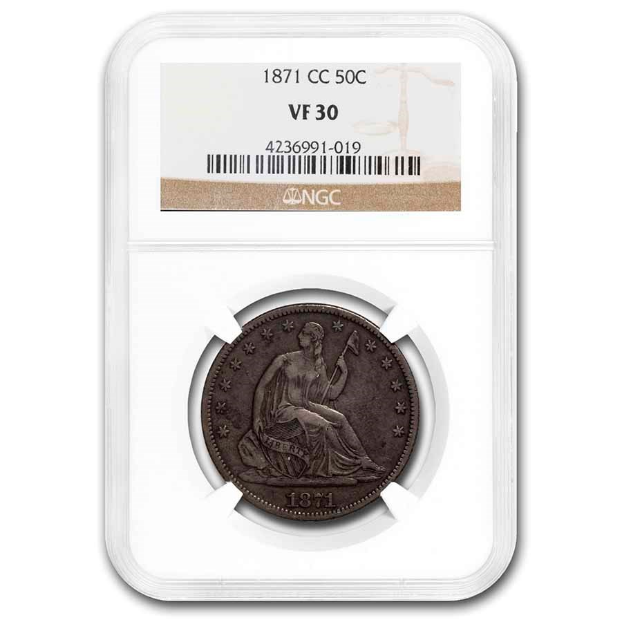 Buy 1871-CC Liberty Seated Half Dollar VF-30 NGC | APMEX