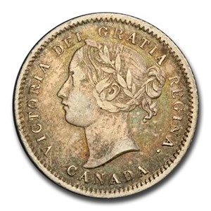 Buy 1871-H Canada Silver 10 Cents Victoria AU-50 | APMEX