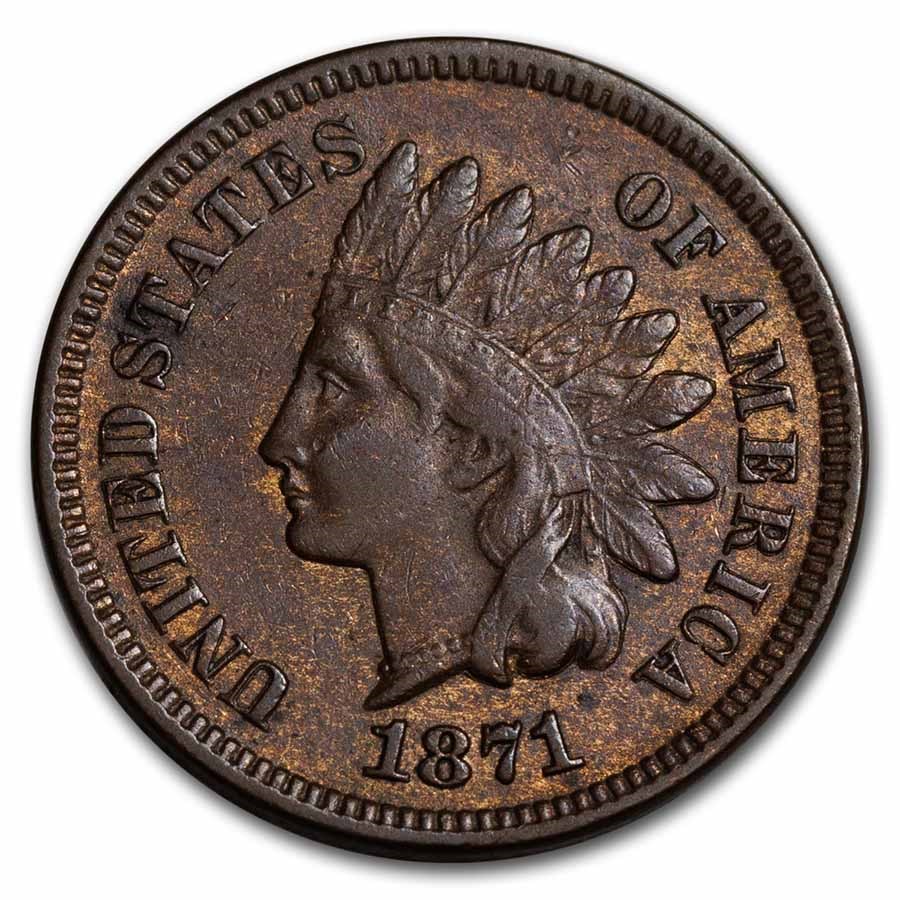 Buy 1871 Indian Head Cent AU | APMEX