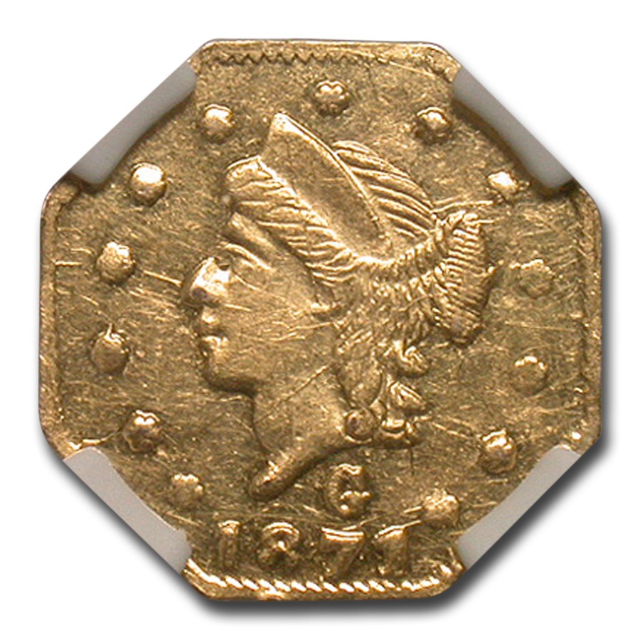 Buy 1871 Liberty Octagonal 25 Cent Gold MS-61 NGC (BG-765) | APMEX