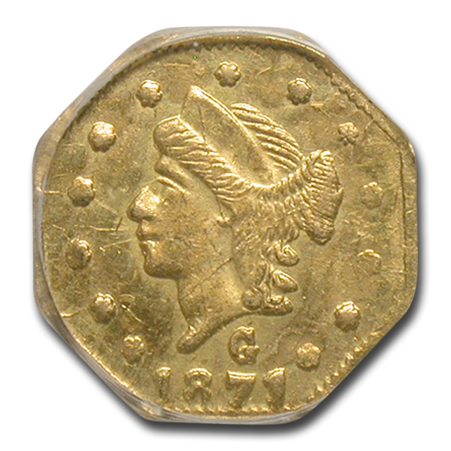 Buy 1871 Liberty Octagonal 25 Cent Gold MS-63 NGC (BG-765) | APMEX