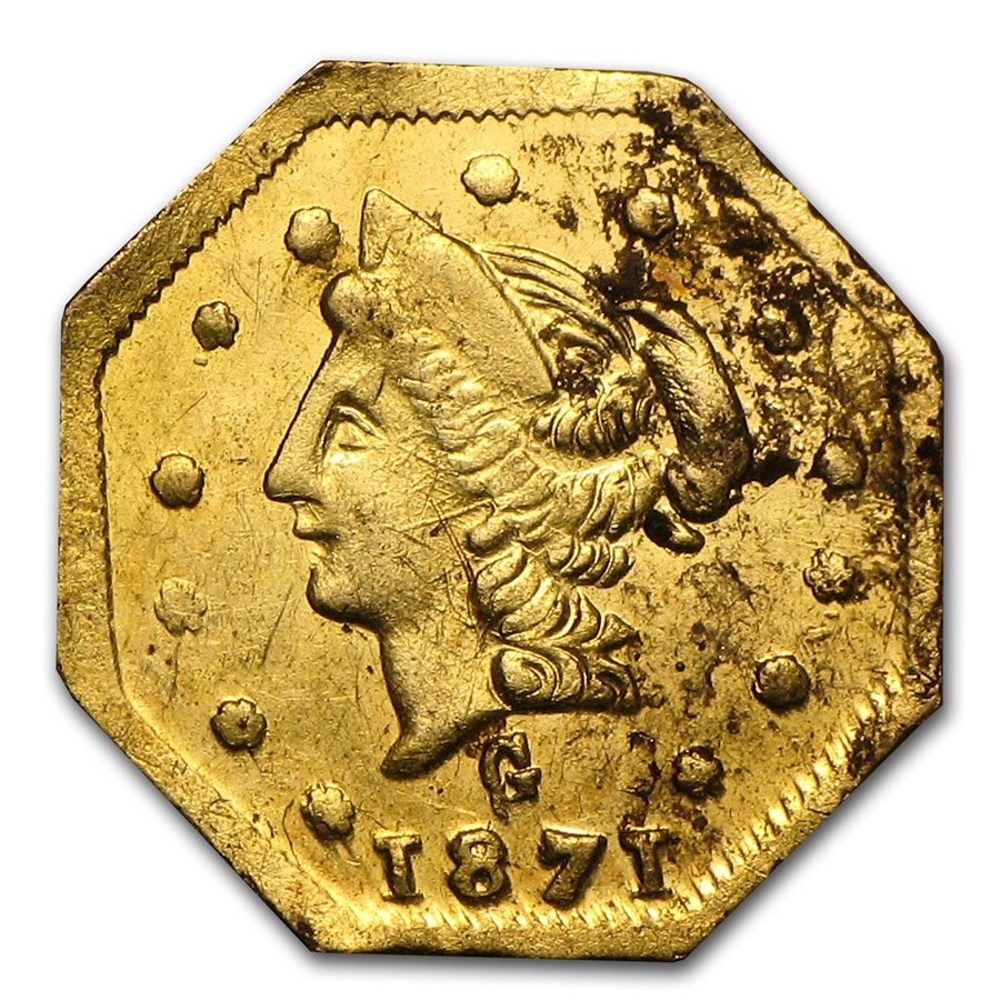 Buy 1871 Liberty Octagonal 50 Cent Gold AU (BG-924) | APMEX