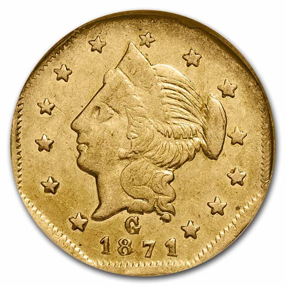 Buy 1871 Liberty Octagonal One Dollar Gold XF-45 NGC (BG-1109) | APMEX