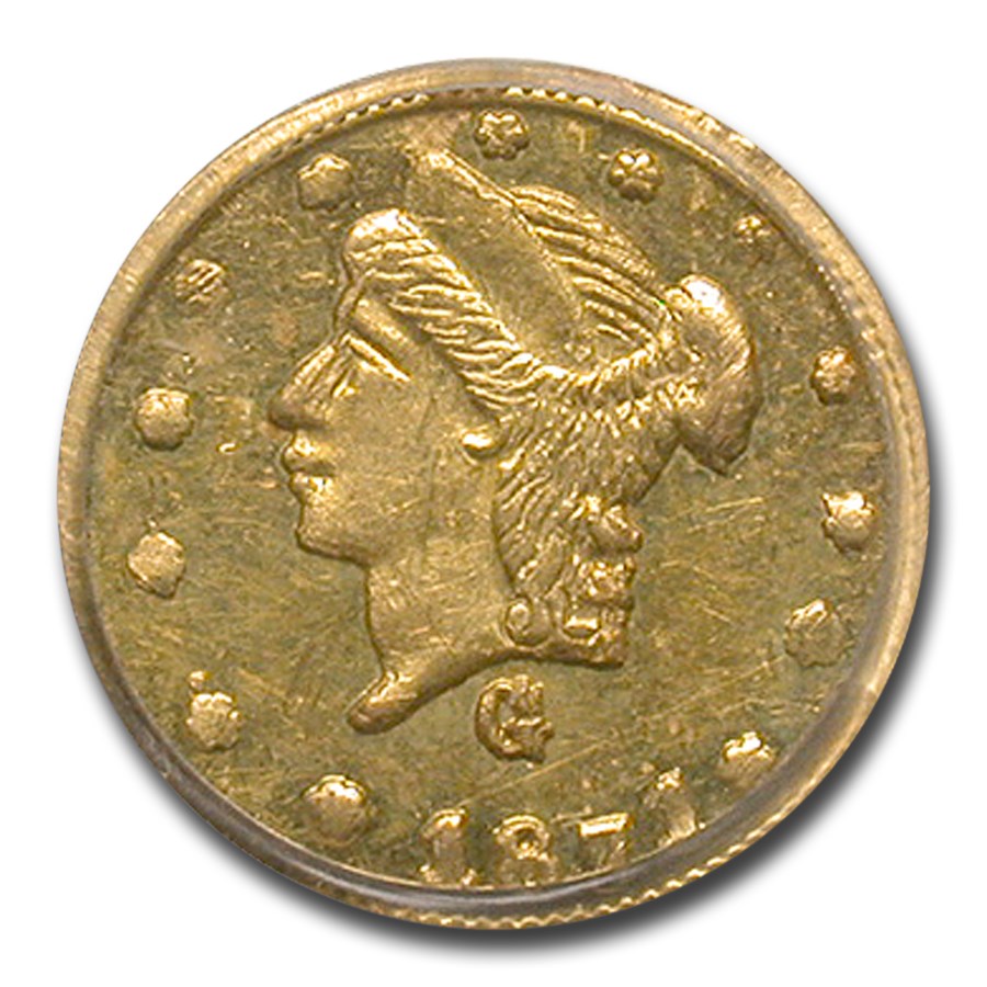 Buy 1871 Liberty Round 25 Cent Gold MS-61 PCGS (BG-838) | APMEX