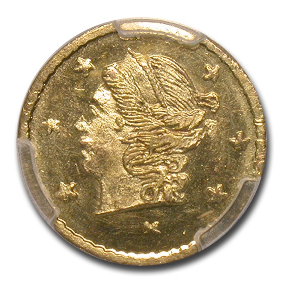 Buy 1871 Liberty Round 25 Cent Gold MS-66 PCGS (BG-809) | APMEX