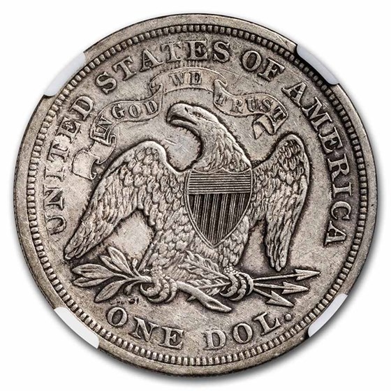 Buy 1871 Liberty Seated Dollar AU-53 NGC | APMEX