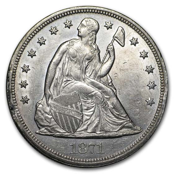 Buy 1871 Liberty Seated Dollar AU | APMEX