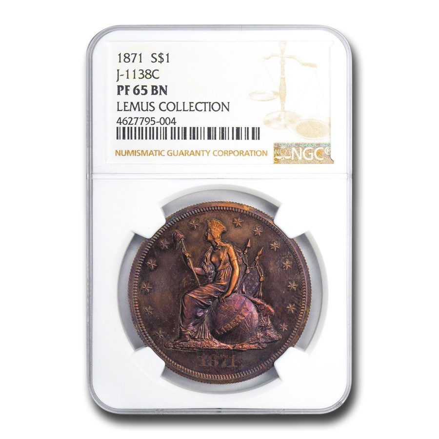 Buy 1871 Liberty Seated Dollar Pattern PF-65 NGC (Brown, J-1138C) | APMEX