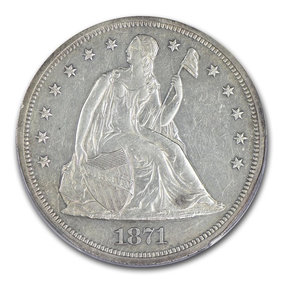 Buy 1871 Liberty Seated Dollar PR-58 PCGS | APMEX