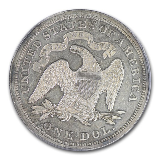 Buy 1871 Liberty Seated Dollar PR-58 PCGS | APMEX