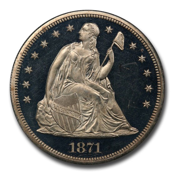 Buy 1871 Liberty Seated Dollar PR-65+ DCAM PCGS CAC | APMEX
