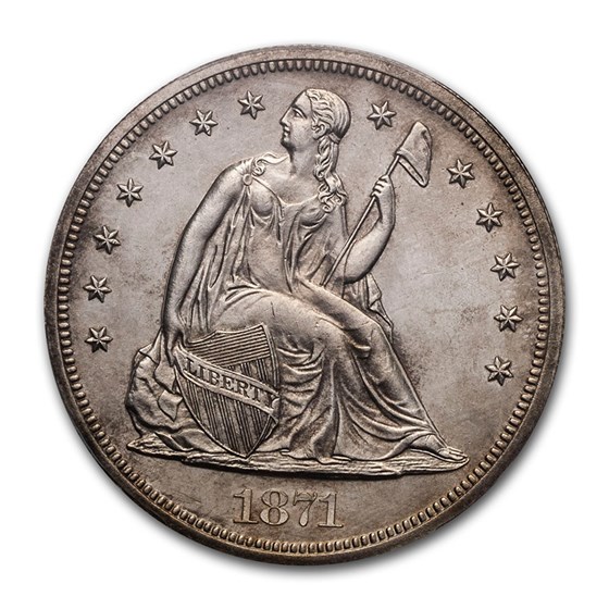 Buy 1871 Liberty Seated Dollar Proof Genuine PCGS | APMEX