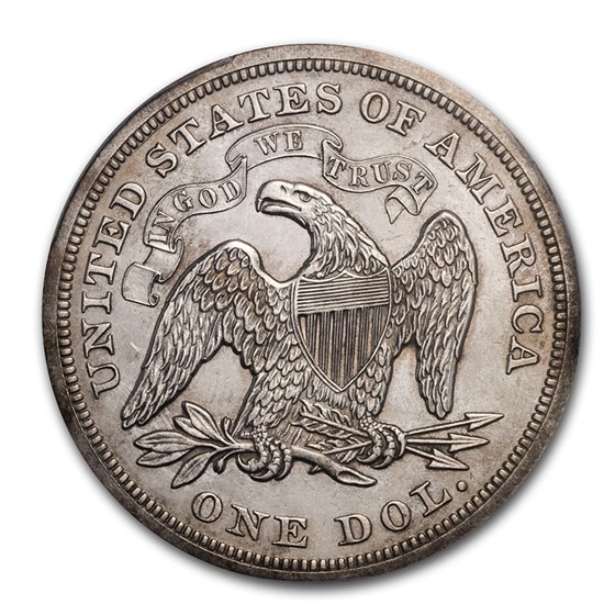 Buy 1871 Liberty Seated Dollar Proof Genuine PCGS | APMEX