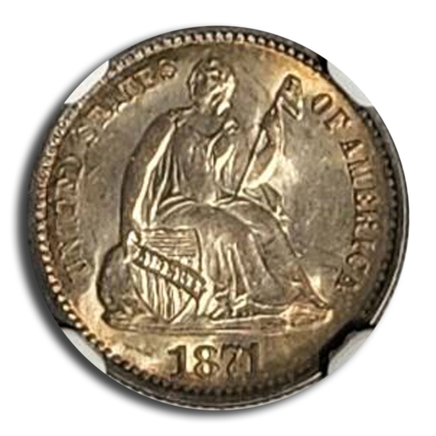 1871 Liberty Seated Half Dime MS-66+ NGC