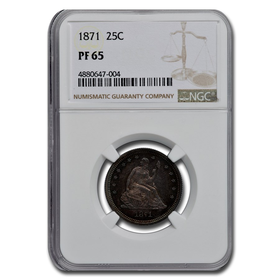 Buy 1871 Liberty Seated Quarter PF-65 NGC | APMEX