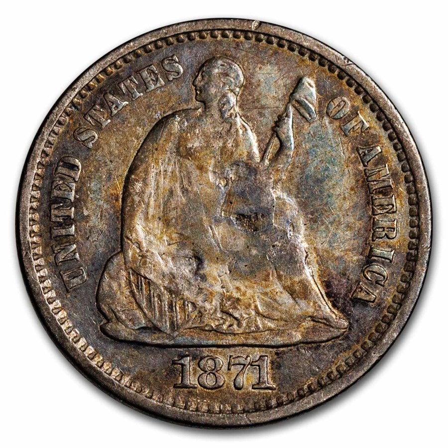Buy 1871-S Liberty Seated Half Dime XF | APMEX