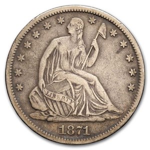 Buy 1871-S Liberty Seated Half Dollar VF | APMEX