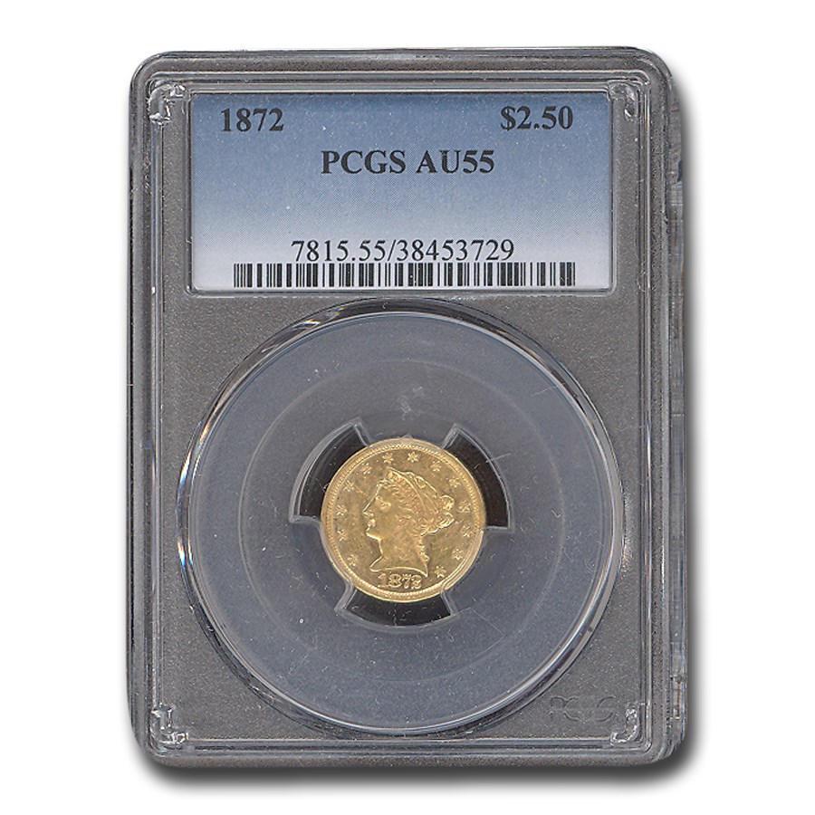 Buy 1872 $2.50 Liberty Gold Quarter Eagle AU-55 PCGS | APMEX