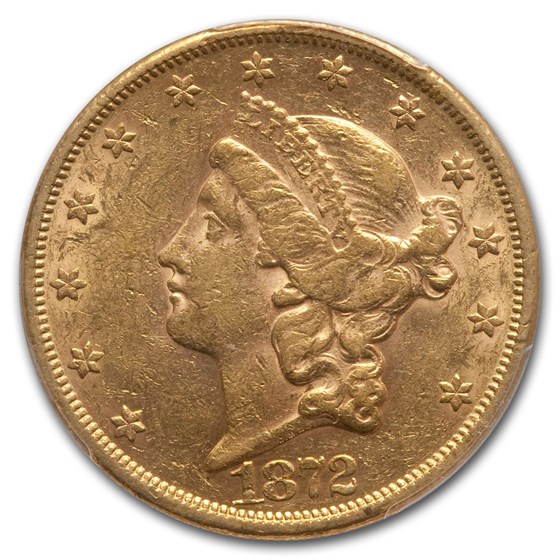 Buy 1872 $20 Liberty Gold Double Eagle AU-58 PCGS | APMEX