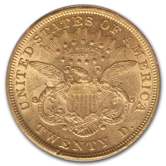 Buy 1872 $20 Liberty Gold Double Eagle AU-58 PCGS | APMEX