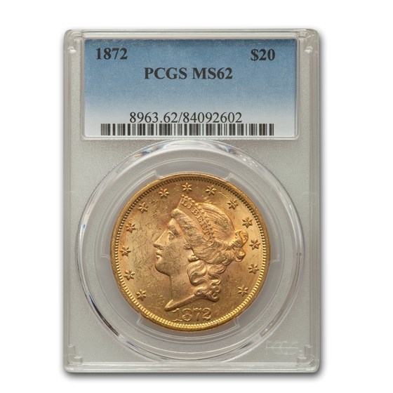 Buy 1872 $20 Liberty Gold Double Eagle MS-62 PCGS | APMEX