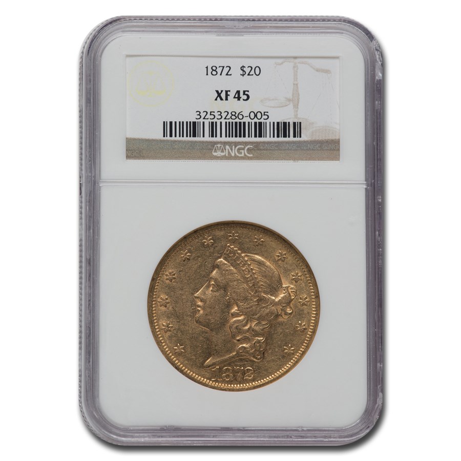 Buy 1872 $20 Liberty Gold Double Eagle XF-45 NGC | APMEX