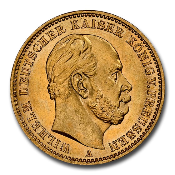 Buy 1872-A German States Prussia Gold 20 Mark MS-64 NGC | APMEX