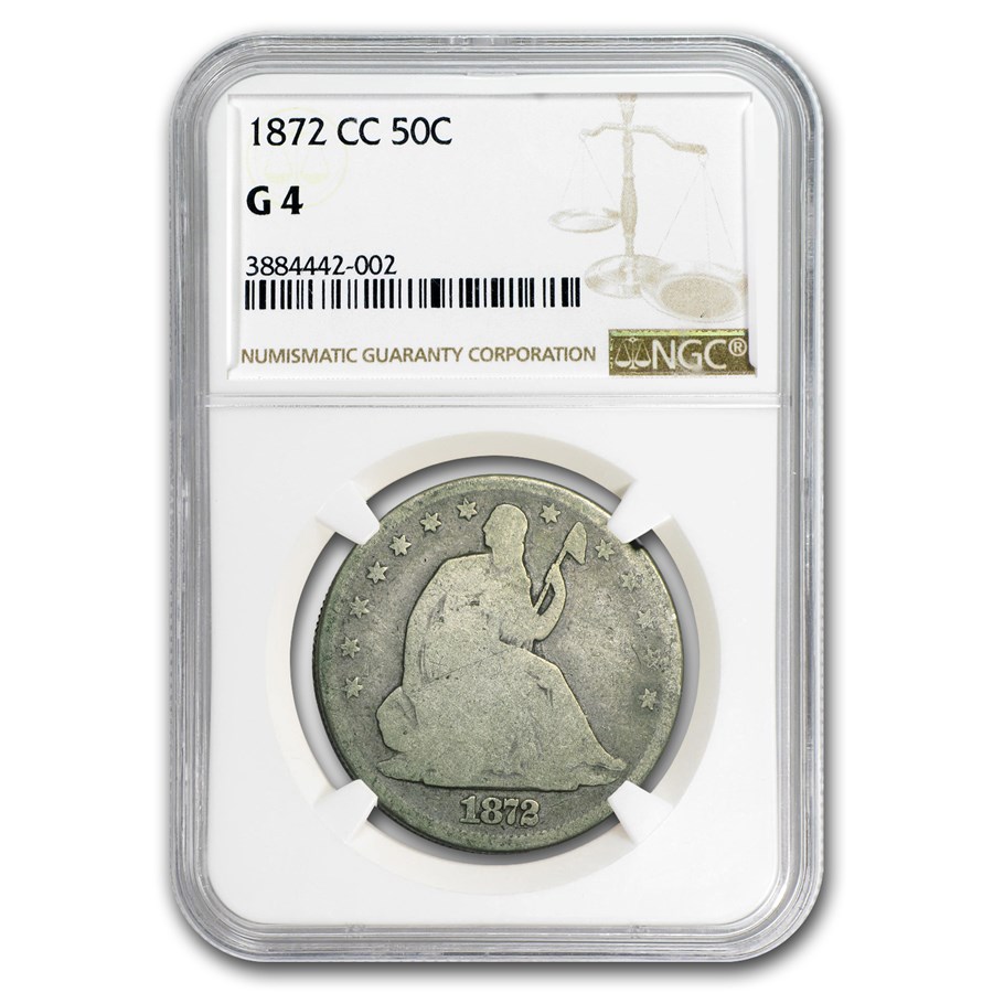 Buy 1872-CC Liberty Seated Half Dollar Good-4 NGC | APMEX
