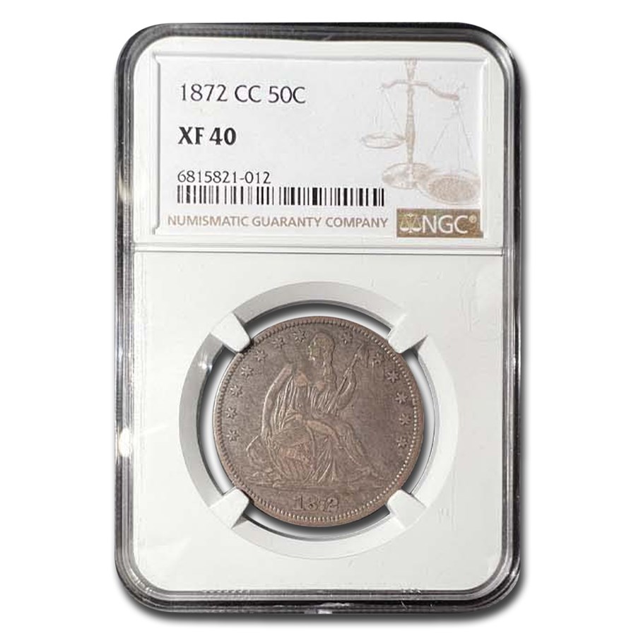 1872-CC Liberty Seated Half Dollar XF-40 NGC