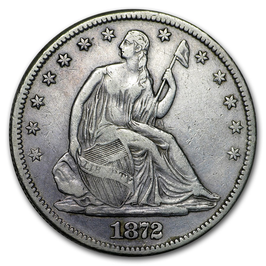Buy 1872-CC Liberty Seated Half Dollar XF (Details) | APMEX