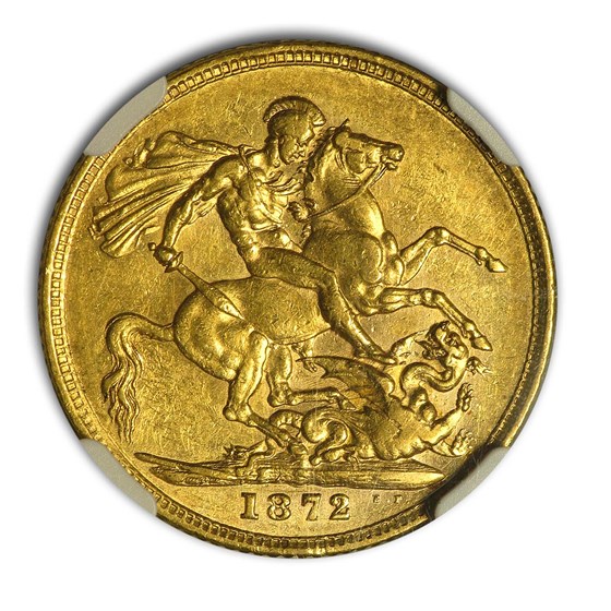 Buy 1872 Great Britain Au Sovereign AU-53 NGC (RMS Douro Shipwreck) | APMEX