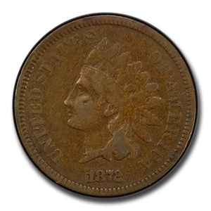 1872 Indian Head Cent Fine-12 PCGS (Brown)