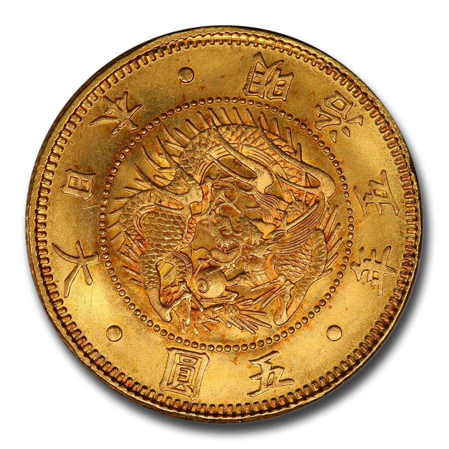 Buy 1872 Japan Gold 5 Yen Meiji MS-66 PCGS | APMEX