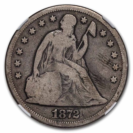 Buy 1872 Liberty Seated Dollar VG-10 NGC | APMEX