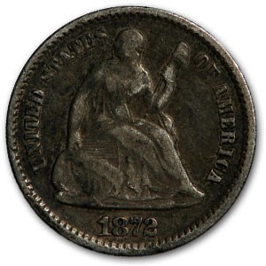 Buy 1872 Liberty Seated Half Dime Fine | APMEX