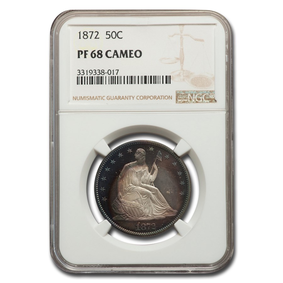 Buy 1872 Liberty Seated Half Dollar PF-68 Cameo NGC | APMEX