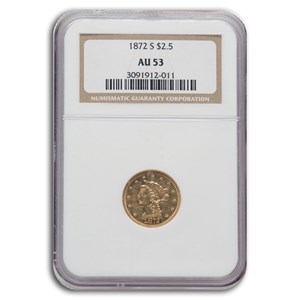 1872-S $2.50 Liberty Gold Quarter Eagle AU-53 NGC