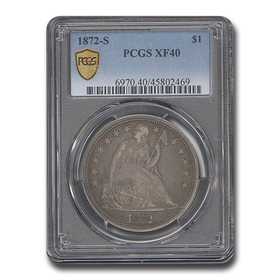 Buy 1872-S Liberty Seated Dollar XF-40 PCGS | APMEX
