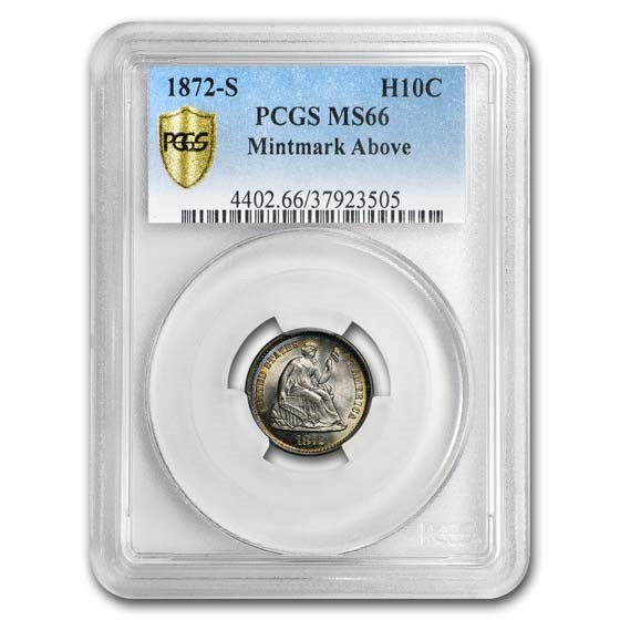 Buy 1872-S Liberty Seated Half Dime MS-66 PCGS (Above Bow) | APMEX